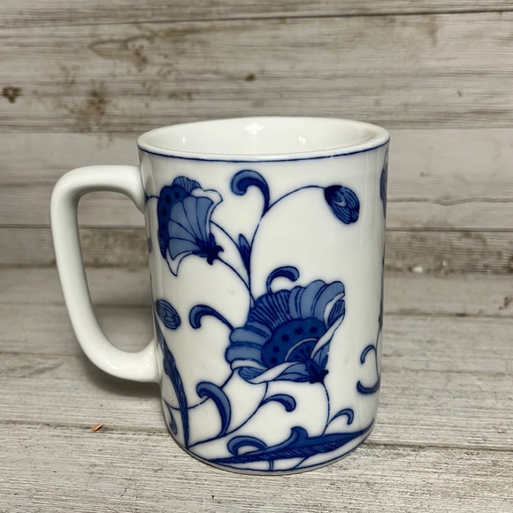 Dining | Vintage Blue White Floral Flower Porcelain Coffee Tea Mug Cup ...